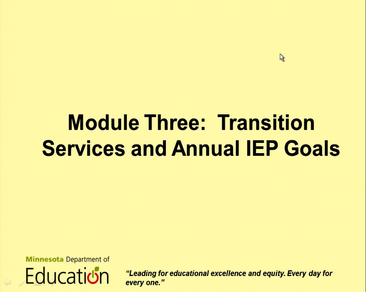 Secondary Transition Services and Annual IEP Goals